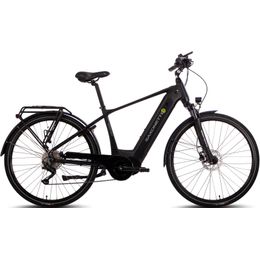 E-Bike SAXONETTE "Quantum Sport Diamand" E-Bikes Gr. 48cm, 28 Zoll (71,12cm), schwarz Pedelec, Elektrofahrrad für Damen u. Herren