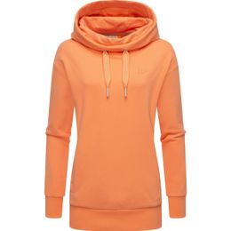 Stehkragenpullover Ragwear "Yodis" Gr. 4XL (48), orange Damen Pullover modischer Kapuzenpullover mit hohem Kragen