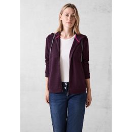 Cardigan Cecil Gr. L (42), rosa (beloved berry) Damen Strickjacken mit Materialmix