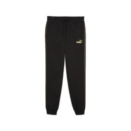 Sporthose Puma "MINIMAL GOLD Jogginghose Herren" Gr. L, Normalgrößen, schwarz (black) Herren Hosen