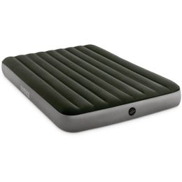 Luftbett Intex "Dura-Beam DOWNY Airbed" Luftbetten Gr. B/H/L: 99cm x 25cm x 191cm, grau (grau/grün)