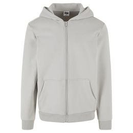 Sweatjacke Urban Classics "Urban Classics Herren Cozy Zip Hoody" Gr. XL, grau (lightasphalt) Herren Sweatjacken