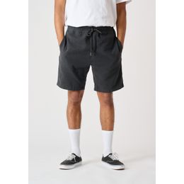 Shorts Cleptomanicx "Steezy Linen" Gr. L, EURO-Größen, grau (dunkelgrau, blau), Herren, 55% Leinen, 45% Leinen, Hosen, in lockerem Schnitt