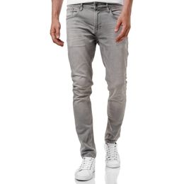 Straight-Jeans Rusty Neal "MELVIN" Gr. 30, Länge 34, grau, Herren, 98% Baumwolle, 2% Elasthan, unifarben, Jeans, im klassischen 5-Pocket-Stil