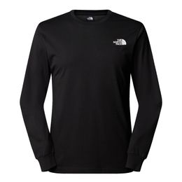 Langarmshirt The North Face Gr. XL, schwarz (tnf schwarz), Herren, Single Jersey, Obermaterial: 60% Baumwolle, 40% Polyester, unifarben, Shirts