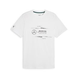 T-Shirt Puma "Mercedes-AMG Petronas F1 Logo T-Shirt Herren" Gr. L, weiß, Herren, Obermaterial: 100% Baumwolle; Rippe: 20% Polyester, 80% Baumwolle, Shirts