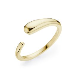 Fingerring HECHTER PARIS "Schmuck Geschenk Silber 925 Damenring Tropfen" Fingerringe Gr. 53, Silber 925 (Sterlingsilber), 1,6mm, goldfarben (gelbgoldfarben) Damen