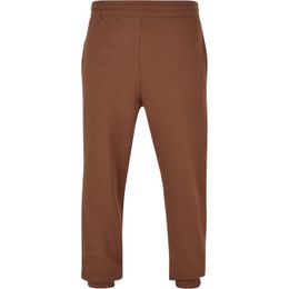 Stoffhose Urban Classics "Urban Classics Herren Ultra Heavy Sweatpants", Herren, Gr. S, US-Größen, braun (bark), 100% Baumwolle, unifarben, loose fit, Hosen