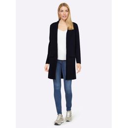 Strickjacke Heine Gr. 34, blau (marine) Damen Strickjacken