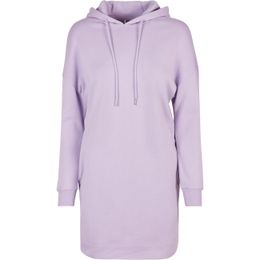 Shirtkleid Urban Classics "Urban Classics Damen Ladies Organic Oversized Terry Hoody Dress" Gr. M, US-Größen, lila (lilac) Damen Kleider