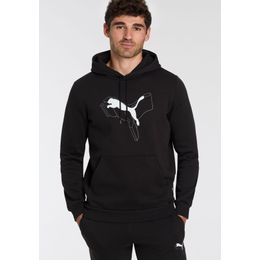 Kapuzensweatshirt Puma "ESS+ LOGO LAB CAT HOODIE FL" Gr. L, schwarz (Puma black) Herren Sweatshirts