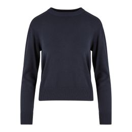 Rundhalspullover Urban Classics "Urban Classics Damen Ladies Knitted Roundneck Sweater" Gr. 4XL, blau (navy) Damen Pullover