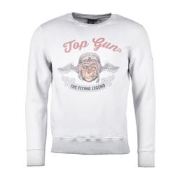 Sweater Top Gun "Smoking Monkey TG20191034" Gr. 48 (S), grau Herren Sweatshirts