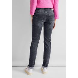 Gerade Jeans Street One Gr. 24, Länge 30, grau (authentic grau wash), Damen, Jeans, 84% Baumwolle, 13% Polyester, 3% Elasthan, unifarben, Jeans, Middle Waist