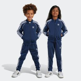 Trainingsanzug adidas originals "SST TRACKSUIT" Gr. 110, blau (night indigo) Kinder Sportanzüge