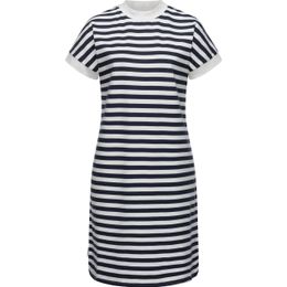 Shirtkleid Ragwear "Katchi Stripes" Gr. L (40), Normalgrößen, blau (navy) Damen Kleider Lässiges gestreiftes Sommerkleid