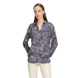 Longbluse Betty Barclay "Betty Barclay langarm" Gr. 36, blau (blau/beige) Damen Blusen