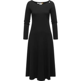 A-Linien-Kleid Ragwear "Appero Long" Gr. L (40), Normalgrößen, schwarz Damen Kleider Stylisches Langarm-Kleid für den Winter