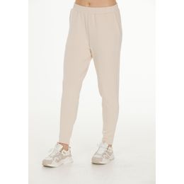 Sweathose Endurance "Timmia", Damen, Gr. 40, EURO-Größen, weiß (weiß, beige), 51% Polyester, 44% Modal, 5% Elasthan, unifarben, casual, Hosen, mit hohem Modal-Anteil