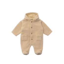 Overall Liliput Gr. 50/56, EURO-Größen, beige, Kinder, 100% Polyester, Overalls, mit kuscheliger Kapuze