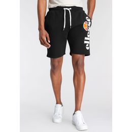 Sweatshorts Ellesse "BOSSINI FLEECE SHORT", Herren, Gr. M, N-Gr, schwarz, Obermaterial: 80% Baumwolle, 20% Polyester, sportlich, Basic schmal kurz, Hosen