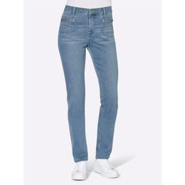 Bequeme Jeans Classic Basics Gr. 25, Normalgrößen, blau (blue, bleached) Damen Jeans