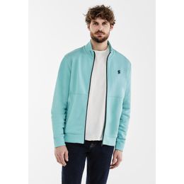 Sweatjacke Street One MEN Gr. M (50), blau (aurora turquoise) Herren Sweatjacken mit Stehkragen