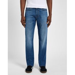 Straight-Jeans Lee "Lee X STRAIGHT" Gr. 30, Länge 32, blau (creek), Herren, Denim/Jeans, Obermaterial: 55% Baumwolle, 32% Lyocell, 13% Polyester, Jeans