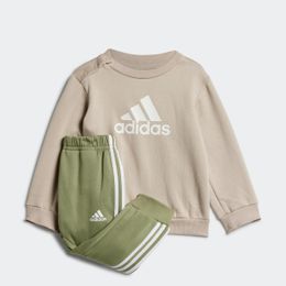 Trainingsanzug adidas Sportswear "I BOS LOGO JOG" Gr. 92, beige (wonder beige, white) Kinder Sportanzüge