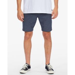 2-in-1-Shorts Billabong "Crossfire Mid", Herren, Gr. 30(S), blau (navy), 64% recyceltes Polyester, 22% Bio-Baumwolle, 8% Elastan, 6% Polyamid, Hosen