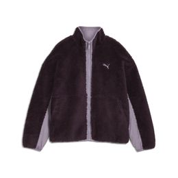 Plüschjacke Puma "Wendbare Sherpajacke Damen" Gr. M, lila (midnight plum lila) Damen Jacken