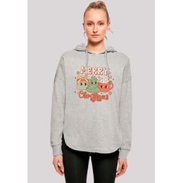 Kapuzenpullover F4NT4STIC "Merry Weihnachten Cozy And Cute", Damen, Gr. S, grau, Obermaterial: 100% Baumwolle, oversize, Pullover, Premium Qualität, Weihnachts-Kollection