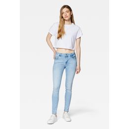 Röhrenjeans Mavi "ADRIANA" Gr. 26, Länge 28, blau (lt glam) Damen Jeans skinny Fit