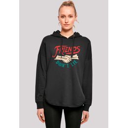 Kapuzenpullover F4NT4STIC "Stranger Things Friends Dont Lie Hands", Damen, Gr. S, schwarz, Obermaterial: 100% Baumwolle, oversize, Pullover, Premium Qualität