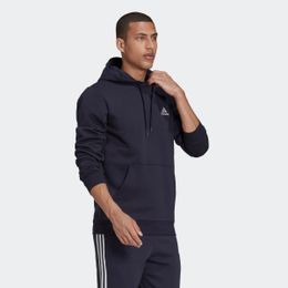 Kapuzensweatshirt adidas Sportswear "ESSENTIALS FLEECE HOODIE" Gr. L, blau (legend ink / white) Herren Sweatshirts