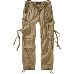 Cargohose Brandit "Brandit Damen Ladies M-65 Cargo Pants" Gr. 27, Normalgrößen, braun (camel), Damen, 100% Baumwolle, unifarben, Hosen