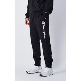 Jogginghose Champion "Rib Cuff Pants" Gr. S (44/46), N-Gr, schwarz (nbk), Herren, Obermaterial: 70% Baumwolle, 30% Polyester, Hosen