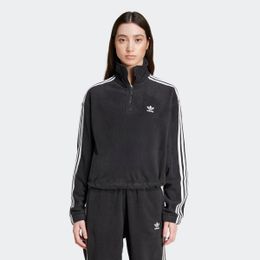 Sweatjacke adidas originals "POLARF HALF ZIP" Gr. L, schwarz (black) Damen Sweatjacken