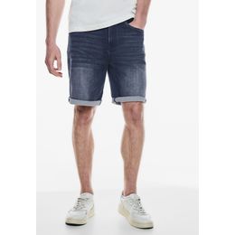 Regular-fit-Jeans Street One MEN Gr. 31, Kurz, blau (dark blue wash) Herren Jeans in dunkelblauer Waschung