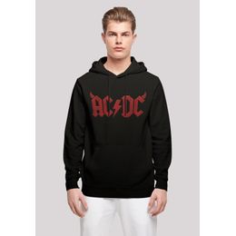 Kapuzenpullover F4NT4STIC "ACDC Rock Band Horns Logo" Gr. L, schwarz Herren Pullover Print