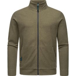 Sweatjacke Ragwear "Carlow" Gr. M (50), grün (olivgrün) Herren Sweatjacken lässige Kapuzenjacke mit Stehkragen