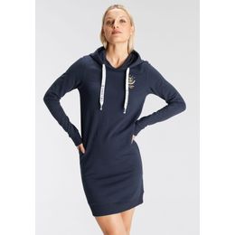 Sweatkleid DELMAO Gr. 34, N-Gr, blau (marine) Damen Kleider