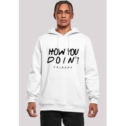 Sweatshirt F4NT4STIC "FRIENDS TV Serie How You Doin? WHT" Gr. 4XL, weiß Herren Sweatshirts Herren,Premium Merch,Slim-Fit,Kapuzenpullover,Bedruckt