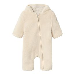 Plüschoverall name it "NBNMAYAN TEDDY SUIT1" Gr. 74 (80), N-Gr, grau (whitecap gray) Mädchen Overalls