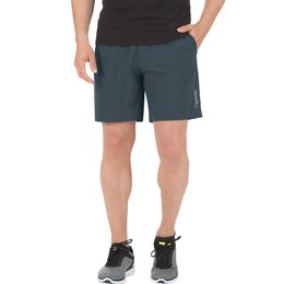 Jerseyhose TRIGEMA "TRIGEMA Sport-Shorts mit Innenslip aus Netz" Gr. L, US-Größen, grau (anthrazit), Herren, 74% Nylon, 26% Elastan, Hosen