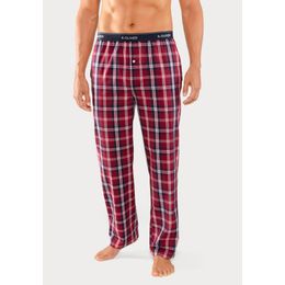 Webhose s.Oliver Gr. 48/50 (M), N-Gr, rot (rot-kariert) Herren Hosen Pyjamahose Homewear Hose mit Markenlogo im Bund