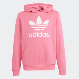 Kapuzensweatshirt adidas originals "TREFOIL HOODIE" Gr. 158, pink (pink fusion) Kinder Sweatshirts