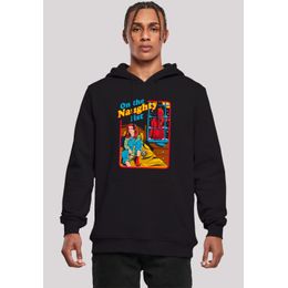 Kapuzenpullover F4NT4STIC "Stranger Things Naughty List Netflix TV Series" Gr. L, schwarz Herren Pullover Premium Qualität