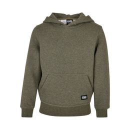 Kapuzensweatshirt Urban Classics "Urban Classics Herren Boys Basic Melange Hoody" Gr. 110/116, grün (darkgreenmelange) Jungen Sweatshirts