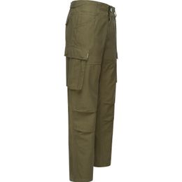 Leinenhose Ragwear "Merly Long Linen" Gr. 30, Normalgrößen, grün (olivgrün) Herren Hosen Modische lange Cargo-Hose